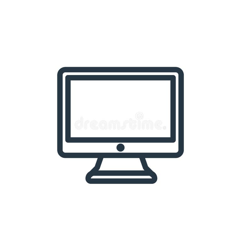 Imac Icon Vector from Electronic Devices Outline Concept. Thin Line ...