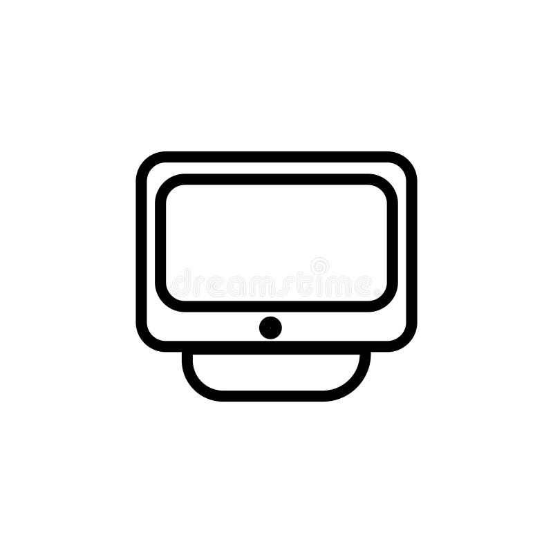 IMac Icon Vector Sign and Symbol Isolated on White Background, IMac ...