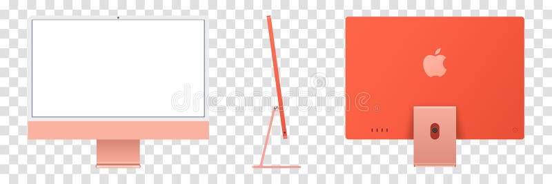 IMac 24 Inch Personal Computer Made by Apple Computers, Isolated on ...