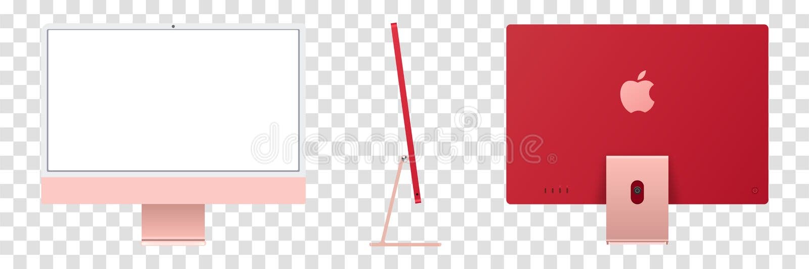 Realistic Set of Mac Pro, Imac, Macbook, Ipad, Iphone by Apple Inc ...