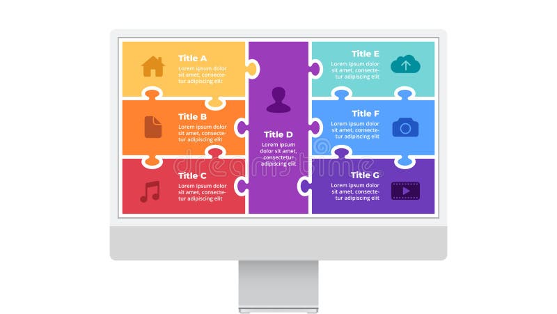 IMac Mock Up. Infographic Slide Template. Electronic Device ...