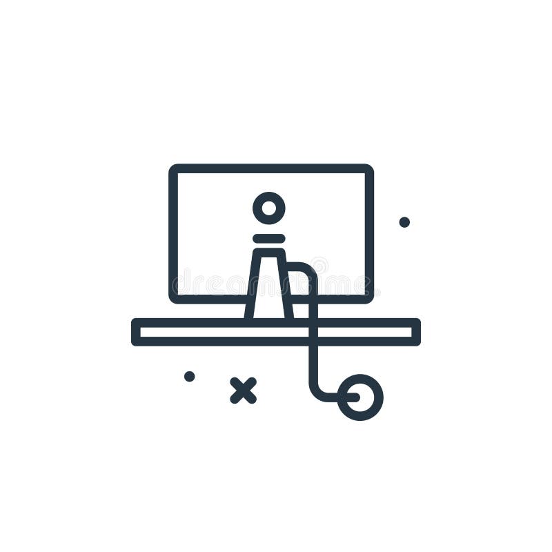 IMac Icon Vector Isolated on White Background, IMac Sign , Linear and ...