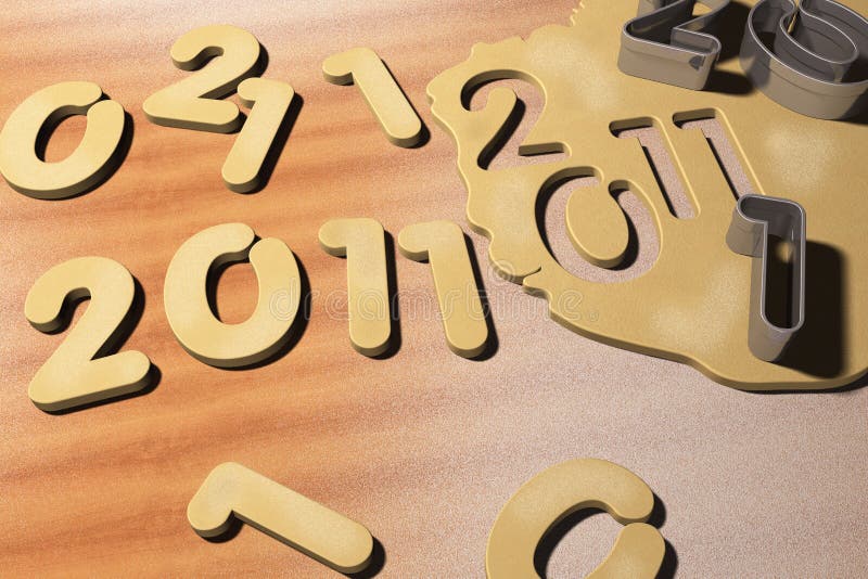 3D Image of 2011 Isolated (Red) Stock Illustration - Illustration of ...