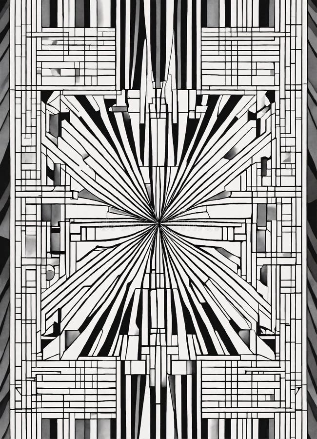 Radiating Geometric Starburst Stock Illustration - Illustration of ...