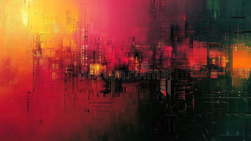 Image of Abstract Circuit Layers Forming a Dynamic Technological ...