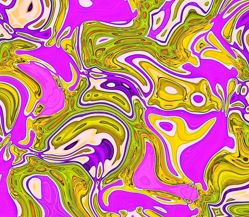 Seamless Abstract Ornamental Liquid Pattern Stock Illustration ...