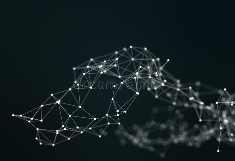 Image of Abstract Connected Dots Stock Illustration - Illustration of ...