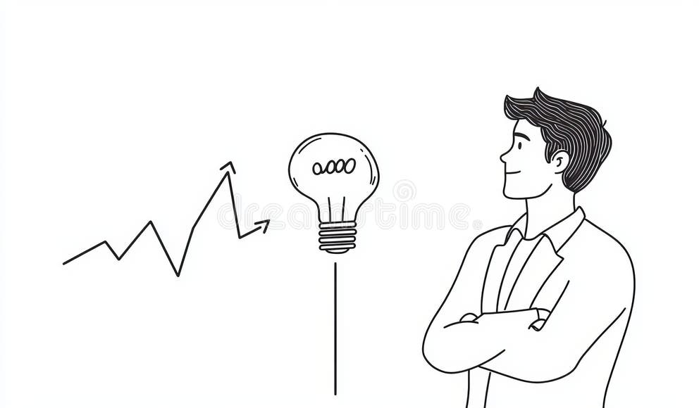 Image of an Abstract Diagram Showing a Person Solving Problems and ...