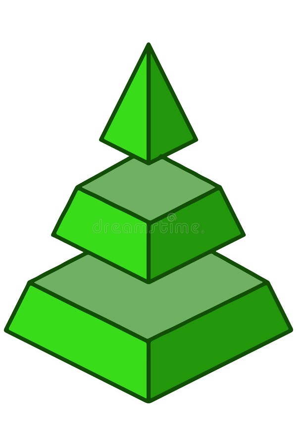 Image Abstract Green Pyramid Similar To a Tree Stock Vector ...
