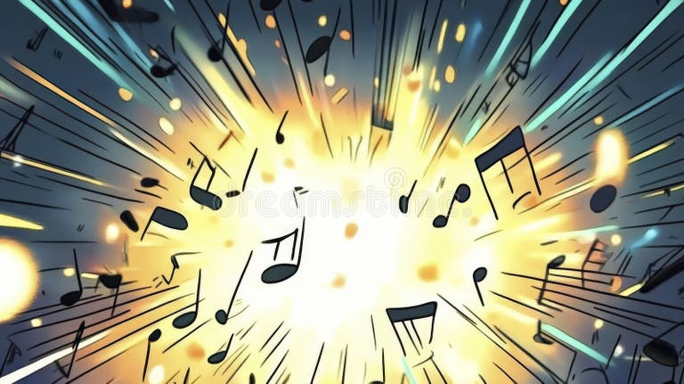 Musical Explosion stock illustration. Illustration of burst - 385428551