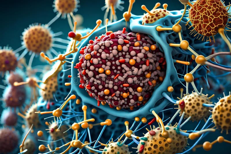 Abstract Cells Structure Biology Concept Illustration Its Anatomy and ...