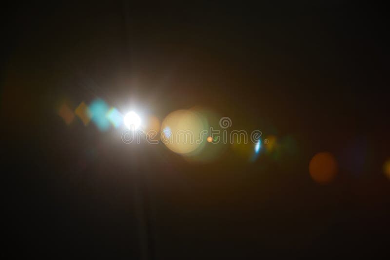 Image of Abstract Natural Lens Flare on Black Background Stock Photo ...