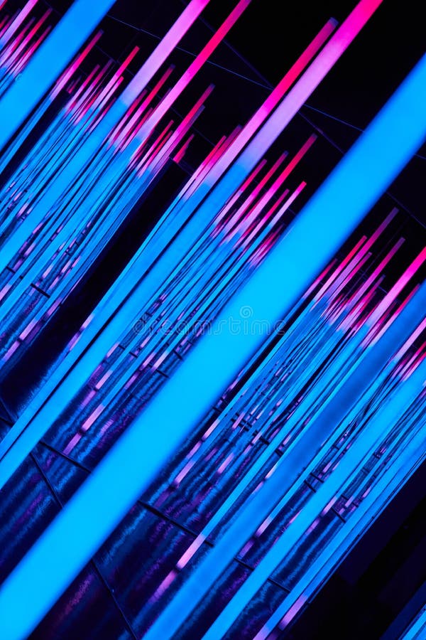 Abstract Neon Lights of Blue and Pink Editorial Photo - Image of ...