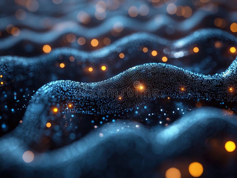 An Image of Neurons in the Brain that Transmit Information between Each ...