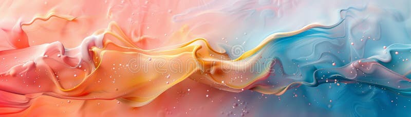 The Image is an Abstract Painting with a Red and Blue Background Stock ...