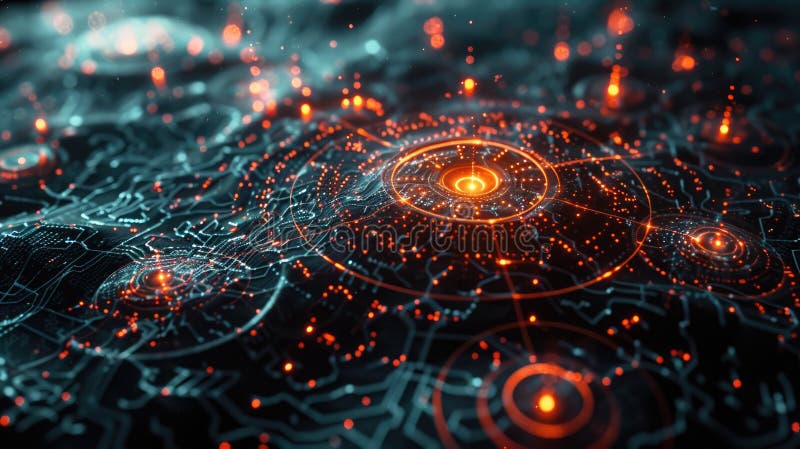 The Image is an Abstract Representation of a Computer Chip Stock Photo ...