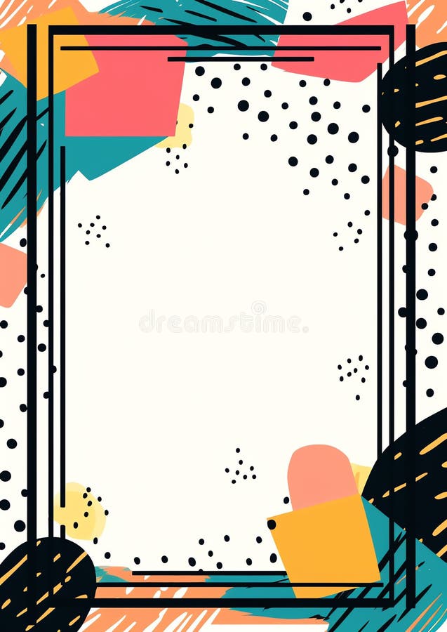 Abstract 90s Pattern 90s Retro Nostalgic Frame Stock Illustration ...