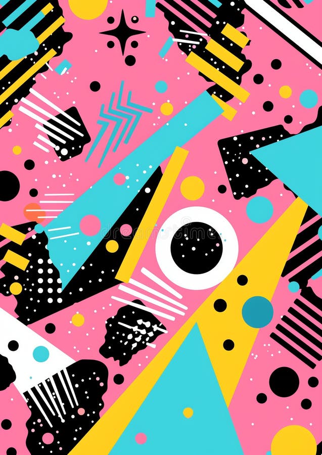Abstract 90s Pattern 90s Retro Nostalgic Frame Stock Illustration ...