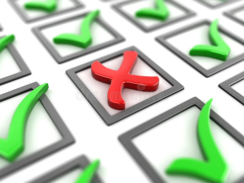 3d Accept and Decline sign stock illustration. Illustration of ...