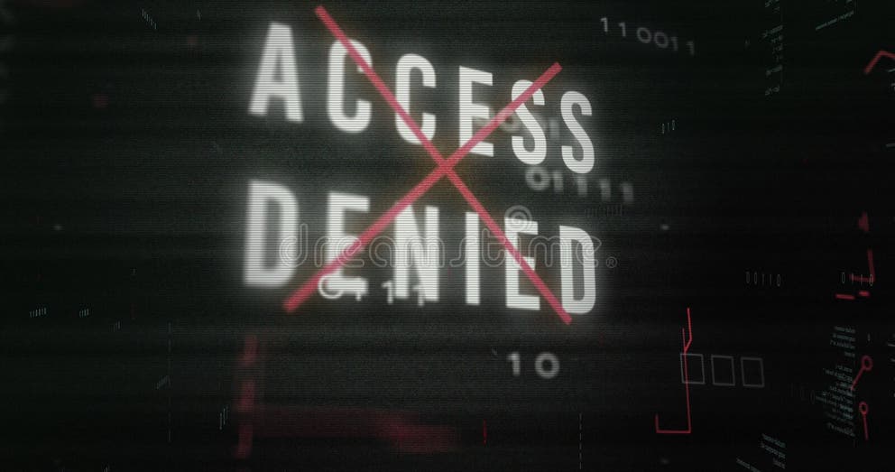 Image of Access Denied Text and Data Processing Stock Illustration ...