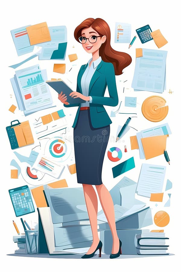 Image of an Accountant Character Meticulously Designed with Precise ...