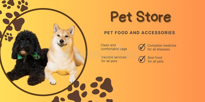 Image for Advertising of Pet Store with Cute Dogs Stock Photo - Image ...