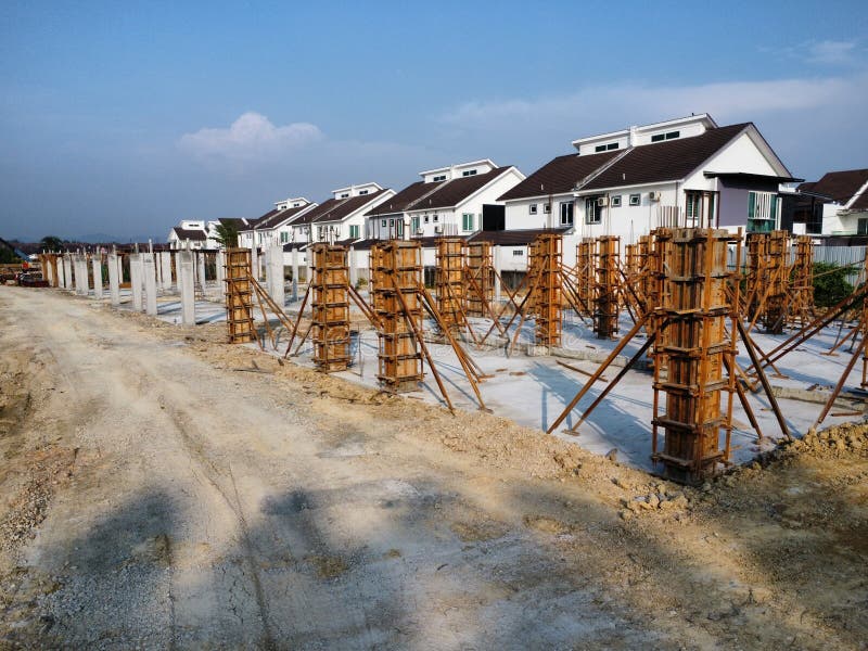 Aerial View of the Concrete Structure for the Initial Housing ...