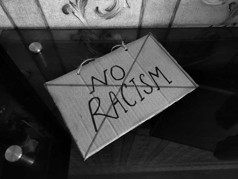 No Racism Poster Kept On Desk. Stock Photo - Image of peace, hand ...
