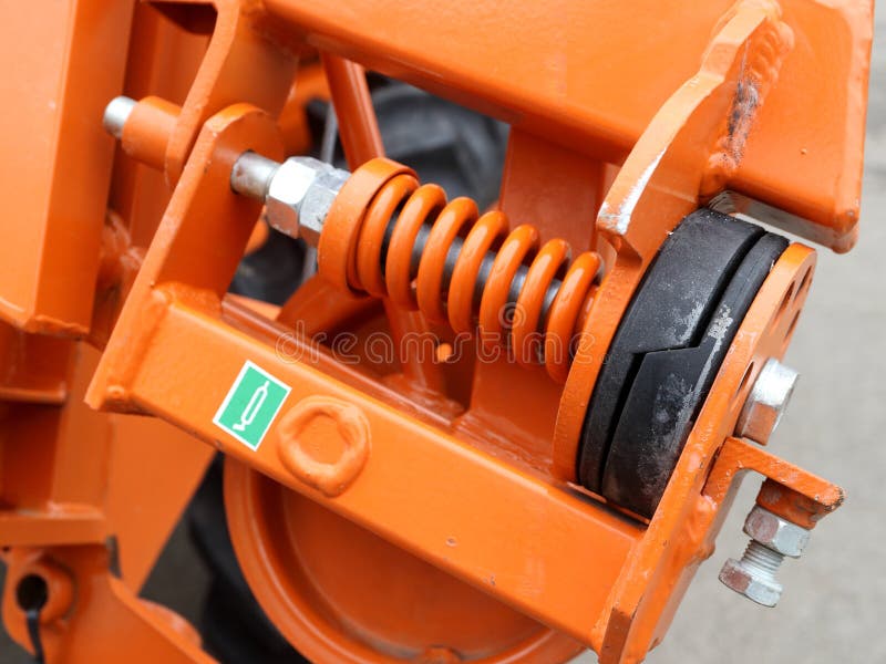 Image of an Agricultural Machine Compression Spring Stock Image - Image ...