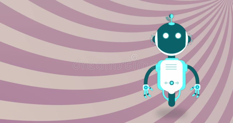 Image of Ai Chat Bot Over Colourful Striped Background Stock ...