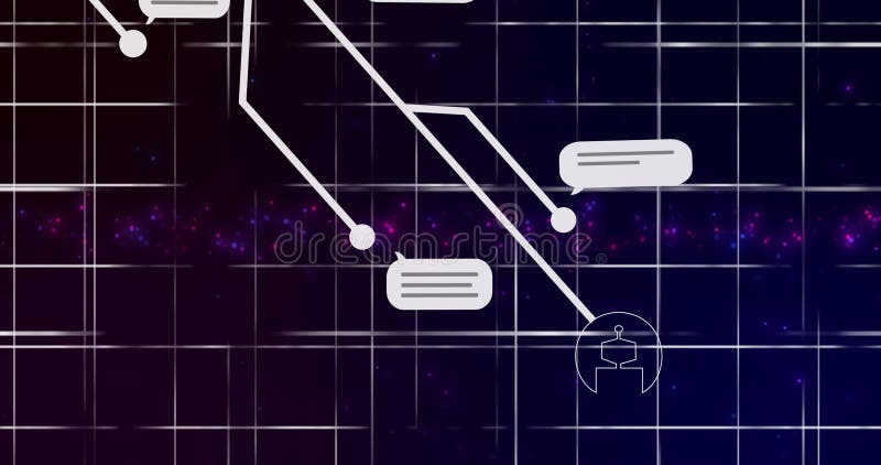 Image of Ai Chat and Data Processing Over Connections and Grid Stock ...