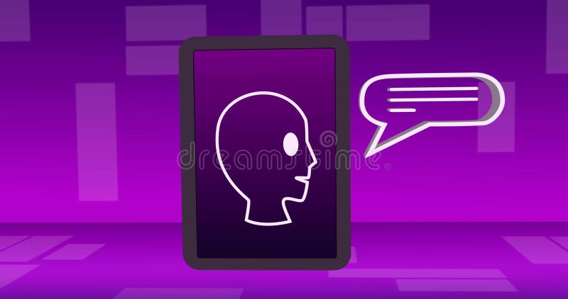 Image of Ai Data Processing and Icons Over Computer Screen Stock ...