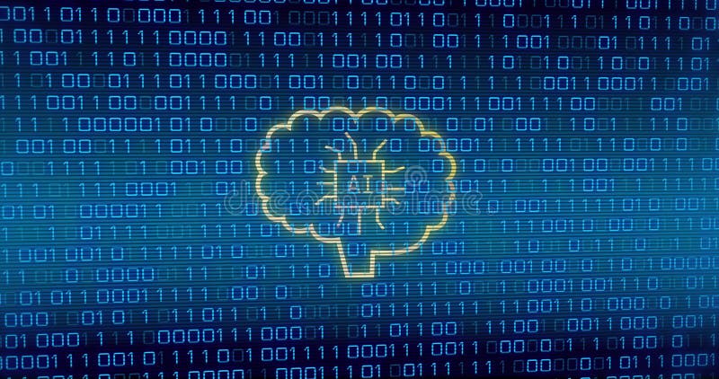 Image Of Ai Data Processing Over Binary Coding Stock Image Image Of Global Generated 305727895
