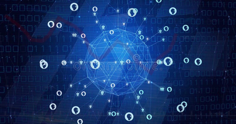 Image of Ai Data Processing Over Globe with Ai Icons Stock Illustration - Illustration of ...