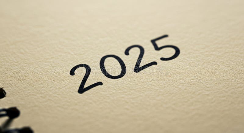 New Year 2025 Number Illustration Design Notebook Diary Stock ...