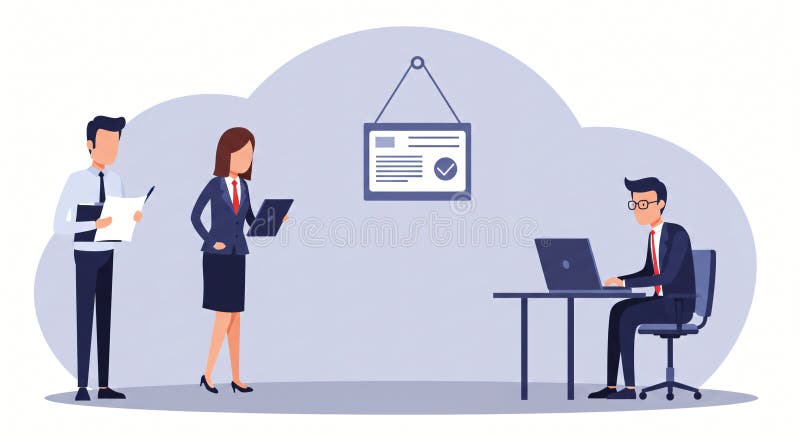 Animated Business Work Office Stock Illustration - Illustration of work ...