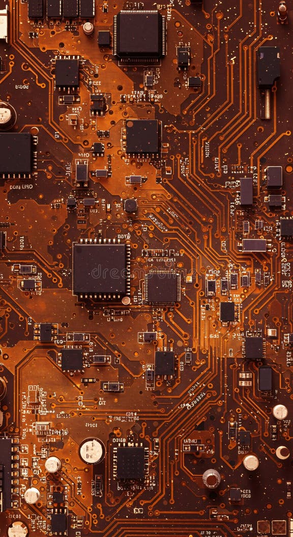 Computers Motherboard Portrait Vertical Abstract Colorful Background ...