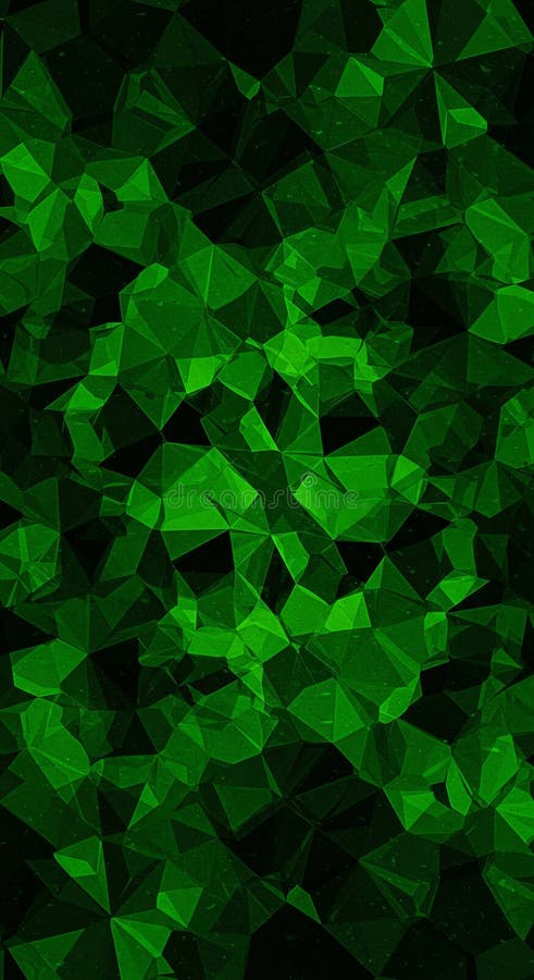 Green Geometric Pattern Portrait Abstract Vector Digital Design ...