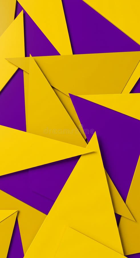 Purple Yellow Geometric Patterns Abstract Vector Digital Design ...