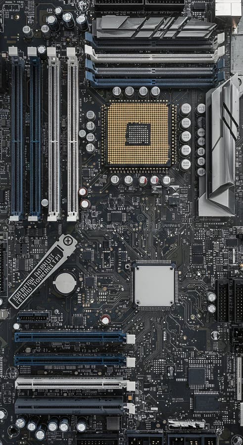 Computers Motherboard Portrait Vertical Abstract Colorful Background ...