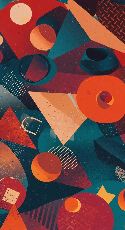 Geometric Pattern Portrait Vertical Abstract Colorful Background ...