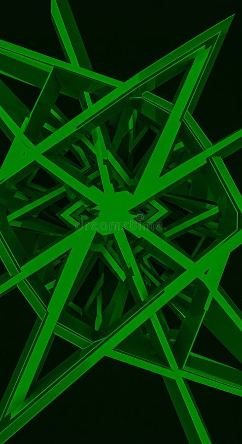 Green Geometric Pattern Portrait Abstract Vector Digital Design ...