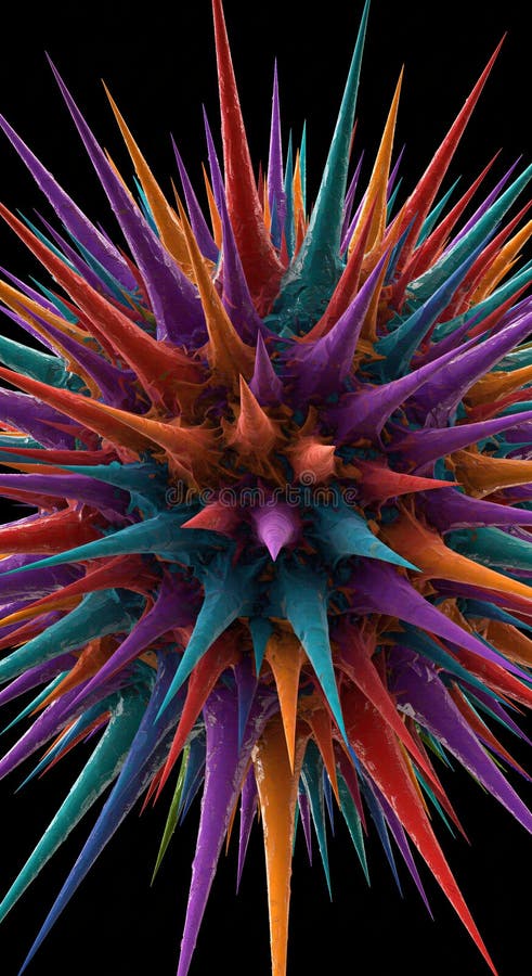 Spikes Portrait Abstract Vector Digital Design Illustration Wallpaper ...