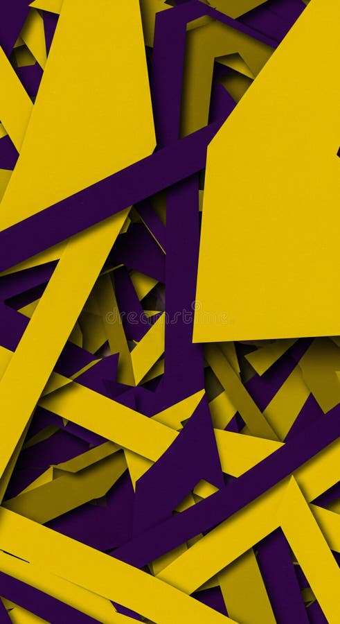 Purple Yellow Geometric Patterns Abstract Vector Digital Design ...