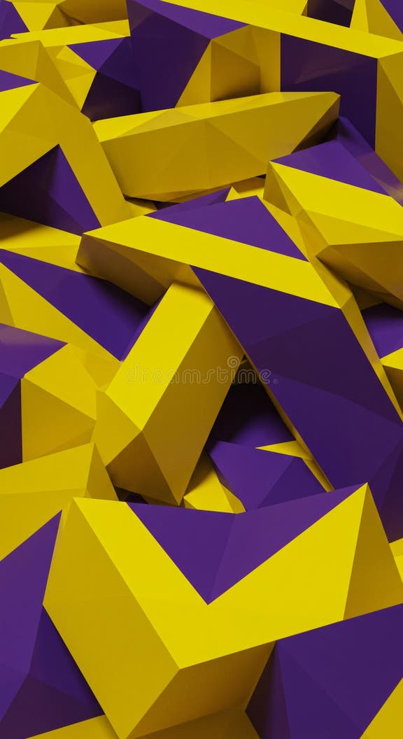 Purple Yellow Geometric Patterns Abstract Vector Digital Design ...