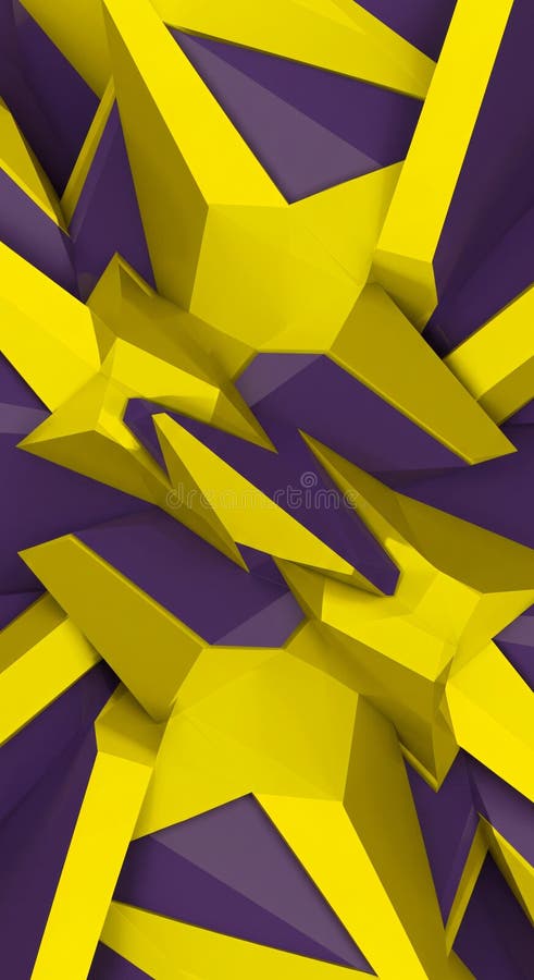 Purple Yellow Geometric Patterns Abstract Vector Digital Design ...