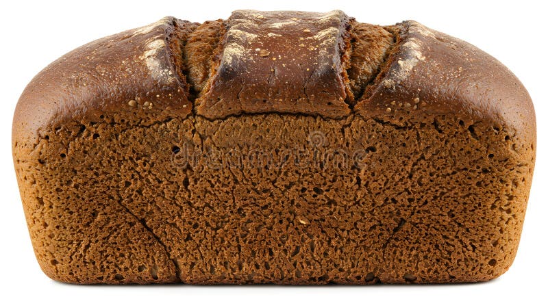 Dark Rye Bread Isolated White Background Stock Illustration ...