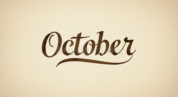 Word october stock illustration. Illustration of typography - 361379588