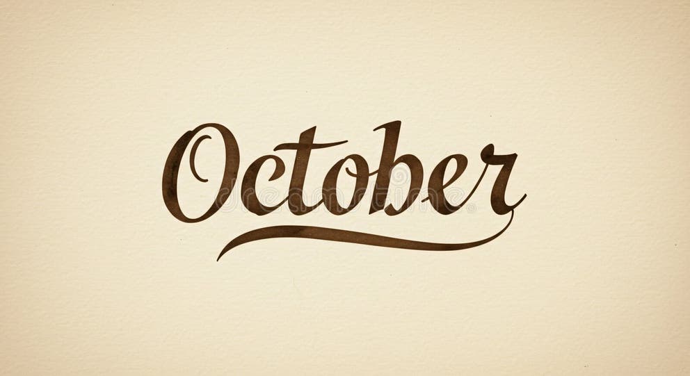 Word october stock illustration. Illustration of typography - 361379588