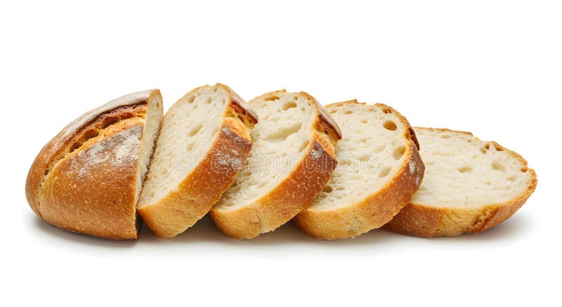 Bread loaf slices isolated stock image. Image of healthy - 361351665
